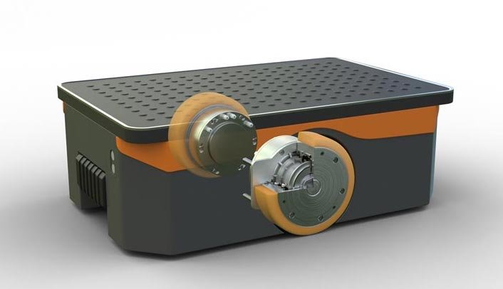Kompaktes Antriebssystem für AGVs / AMRs | Konstruktion und Industrie