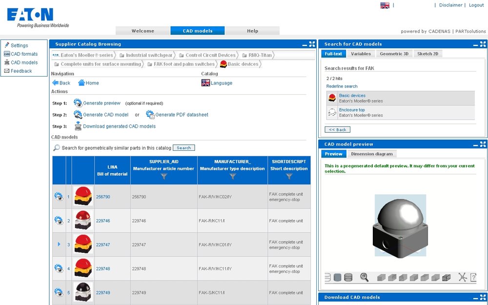 3D CAD Downloadportal von Eaton überzeugt mit neuen Suchfunktionen ...